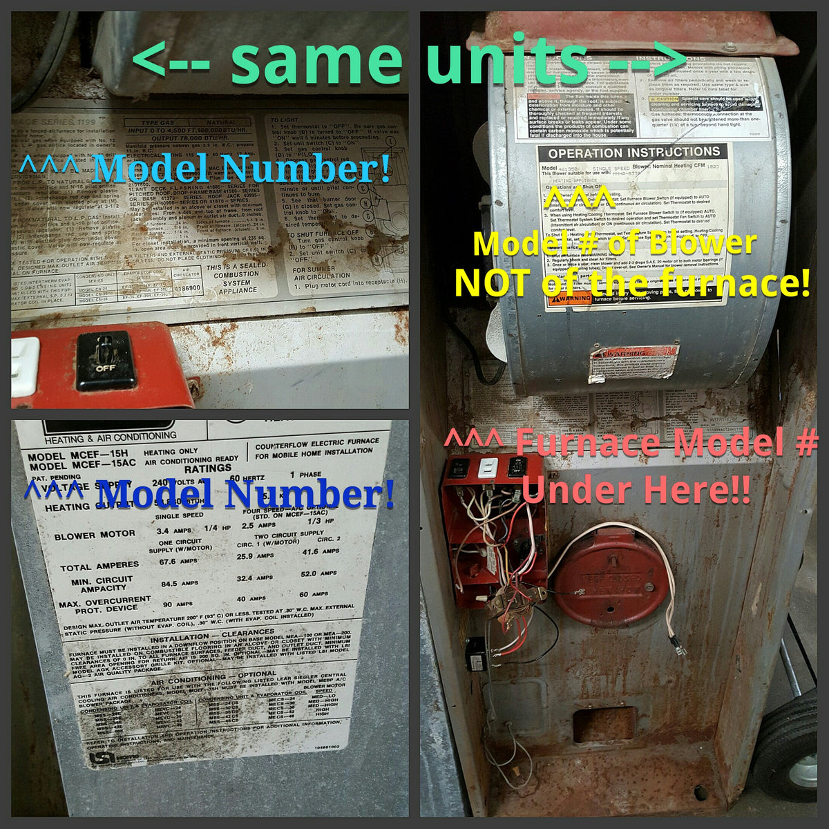 Finding a Model Number, Model Number, Furnace, A/C Unit – HVACpartstore