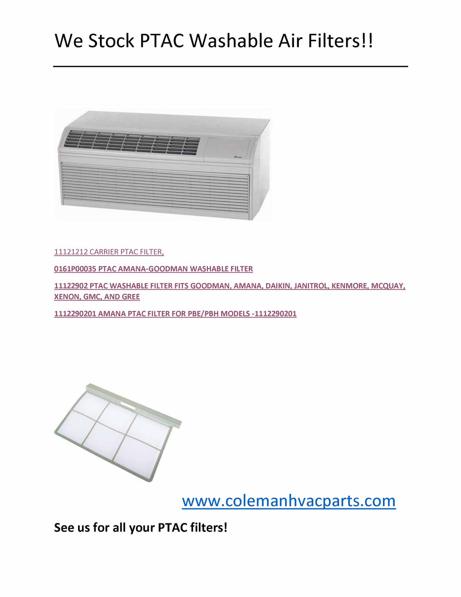 We Now Stock PTAC Washable Air Filters! – HVACpartstore