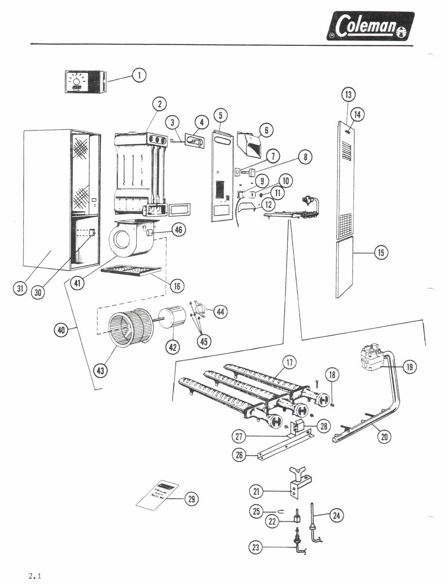 8631B Coleman Gas Up-Flow Furnace – Tagged "Thermocouple" – HVACpartstore