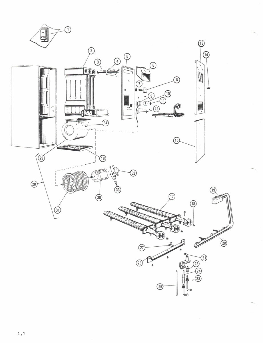 8638C Coleman Gas Up-Flow Furnace Continuous Pilot – HVACpartstore
